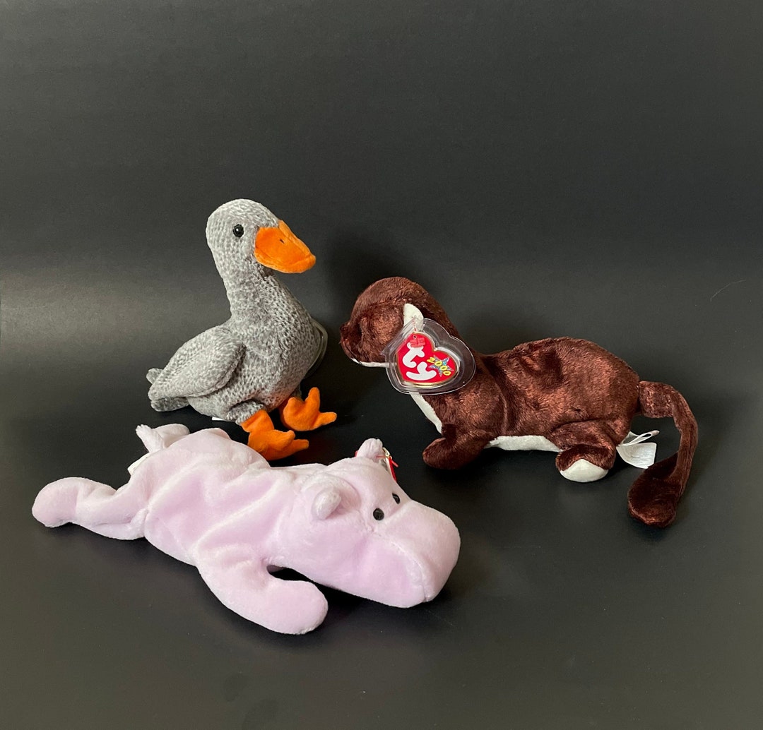 Vintage Beanie Babies TY Runner Ferret Beanie Baby TY Happy Lavender ...