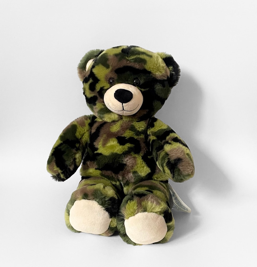 17 Build A Bear Workshop Camo Green Bear Plush Military Army Bear BABW ...
