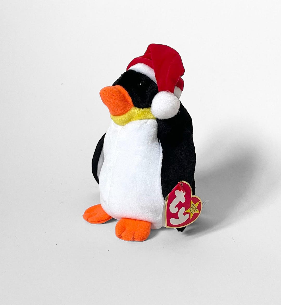 1998 Vintage TY Beanie Baby Zero the Christmas Penguin Stuffed Animal ...