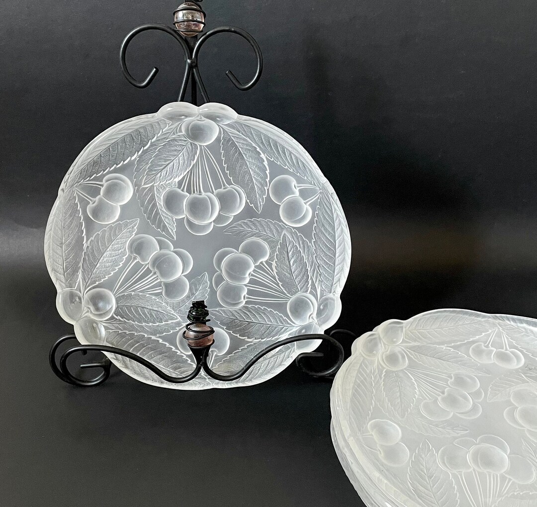 Set of 4 Vintage Mikasa Cherry Plates Crystal Bountiful Frosted Raised ...