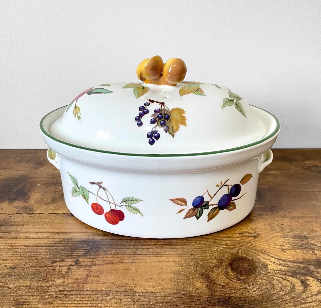 1986 Vintage Royal Worcester Evesham Casserole Dish 2.5Q, England Fine ...