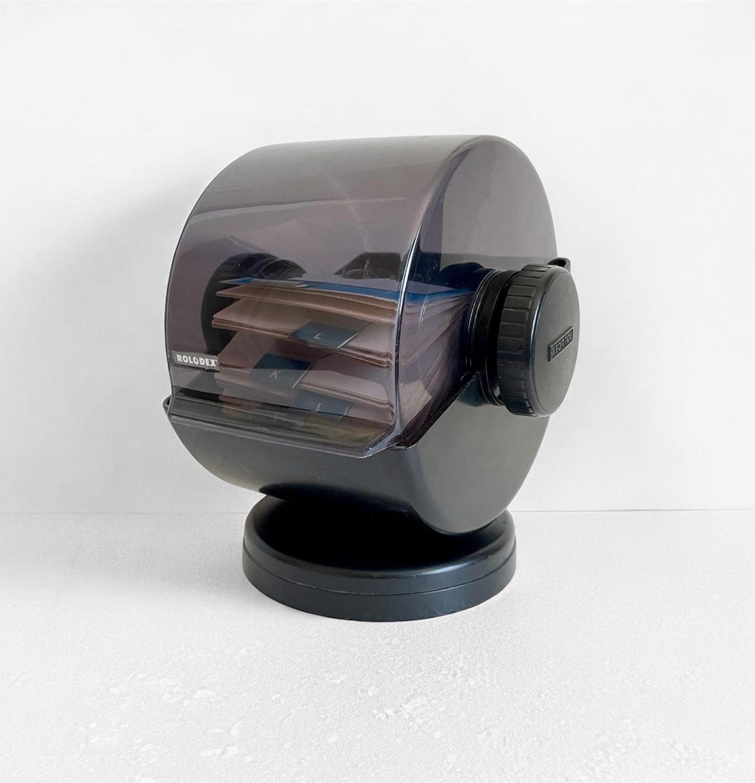 1980s Vintage ROLODEX Covered Rotary Card File With Swivel Base ...