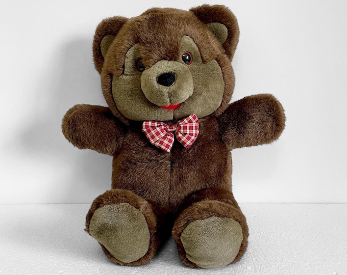 18" Vintage Talking Teddy Bear "hug Me Bear" by Uneeda, 1996 Vintage ...