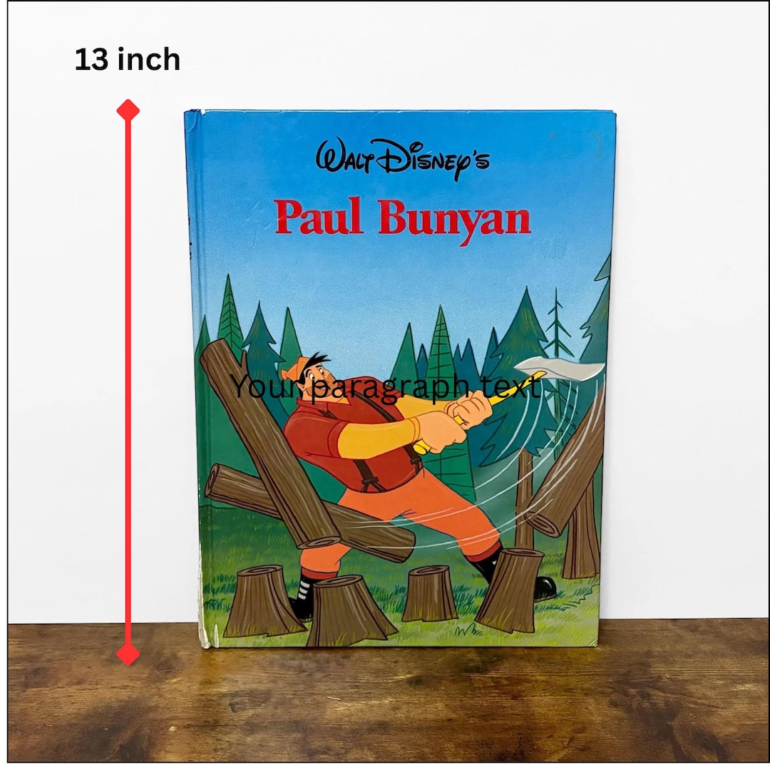 1989 Vintage Walt Disney's Paul Bunyan Book - Tall Tale American Folk ...