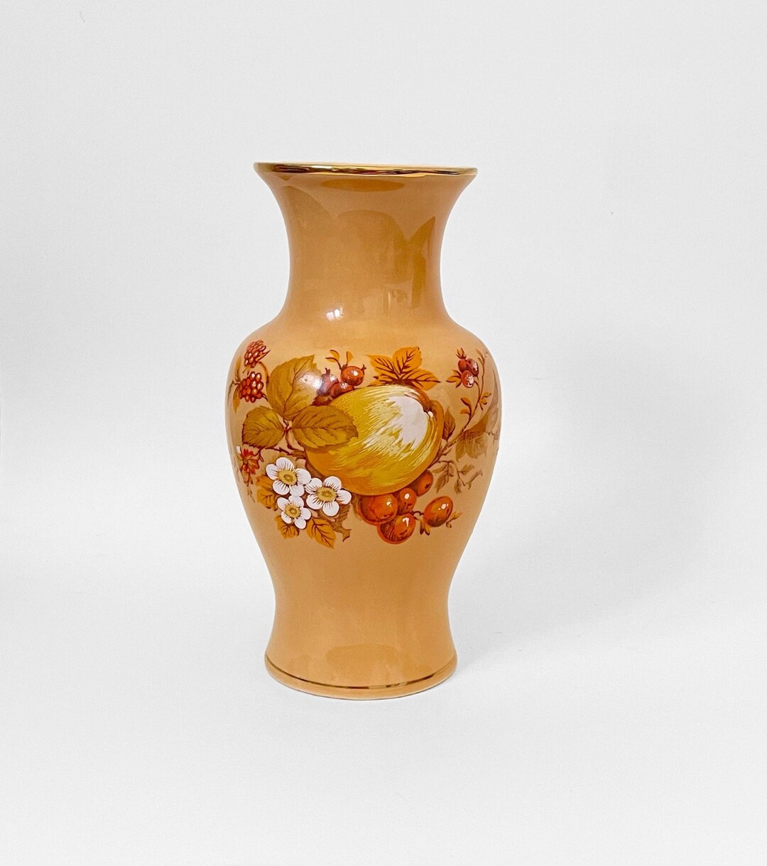 1970s Vintage Vase by Sadler England Vase Autumn Gold Series Made in ...