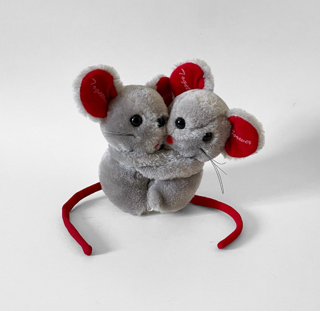 1980s Vintage Hugging Mice Plush Friends Forever Kissing Mice Stuffed ...