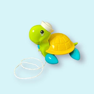 1977 Fisher Price Pull Along Turtle Toy, 70s Vintage Pull Toy Retro ...