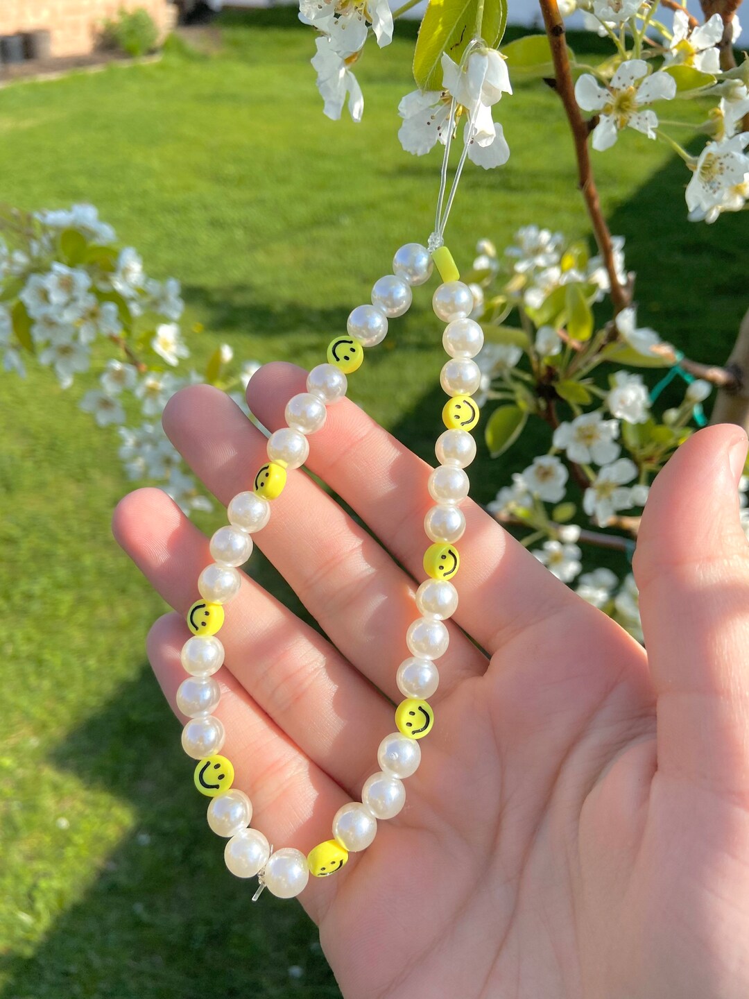 Smiley Face Phone Charm - Etsy