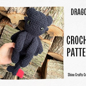 Dragon Crochet Plush Pattern, Dragon Amigurumi Crochet Pattern, PDF ...