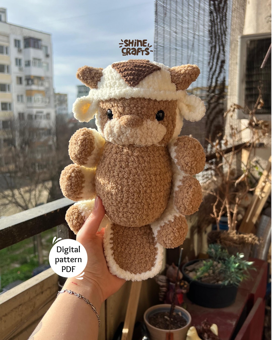 Flying Bison Crochet Plush Pattern: Amigurumi PDF - Etsy