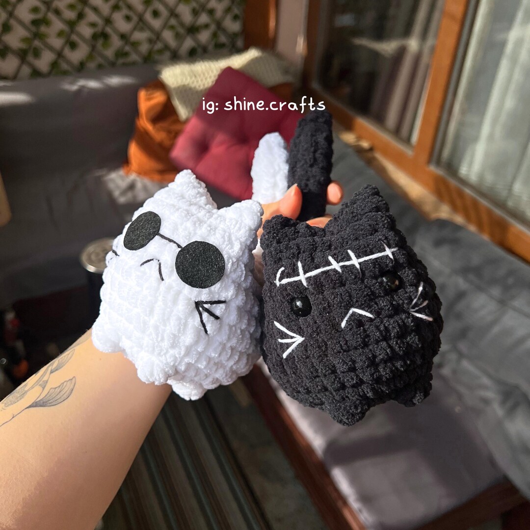 Gato Gojo / Geto Peluche amigurumi de crochet lindo animal kawaii ...