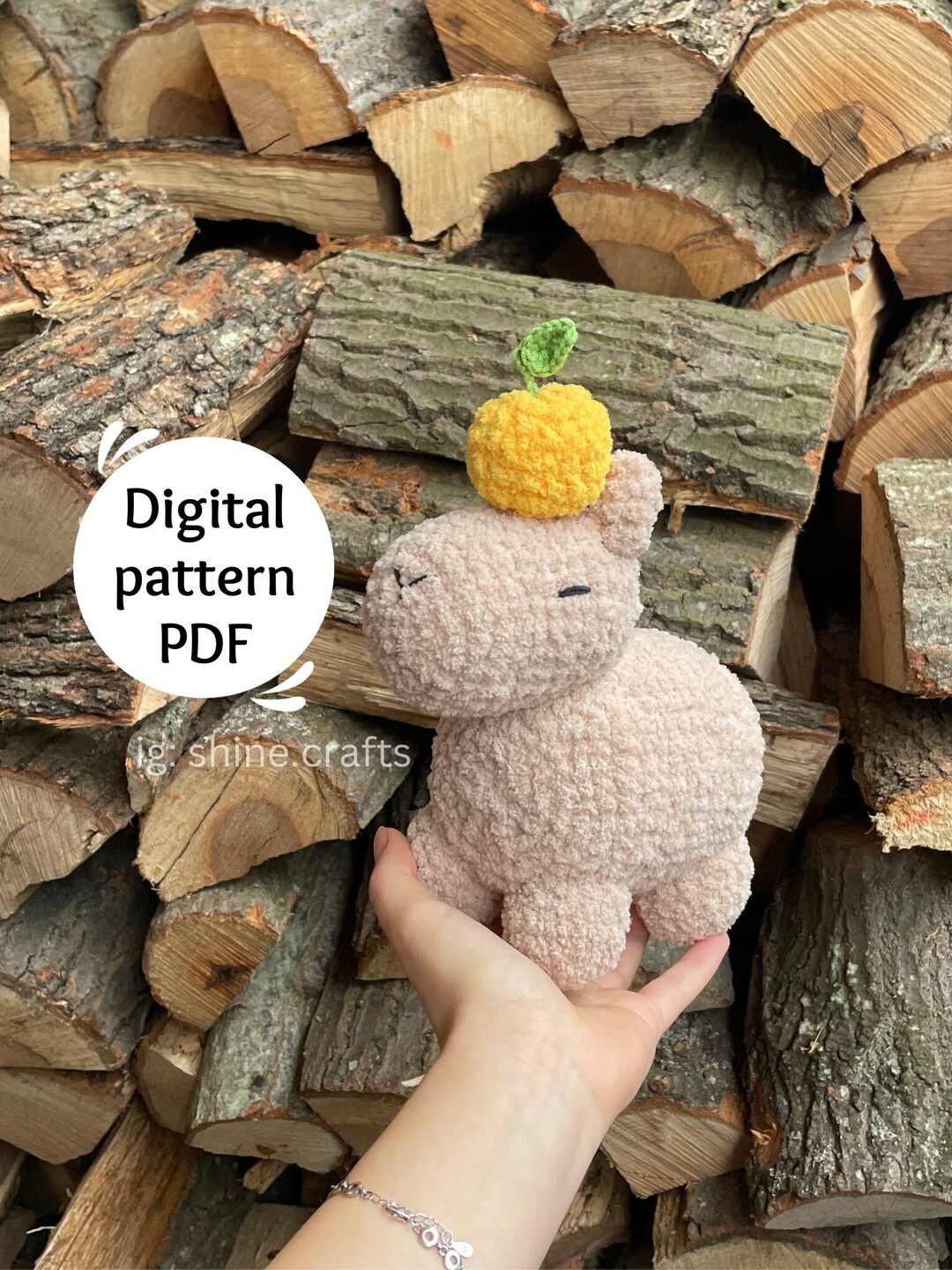 Capybara Crochet Plush Pattern, Capybara Amigurumi Crochet Pattern, PDF ...