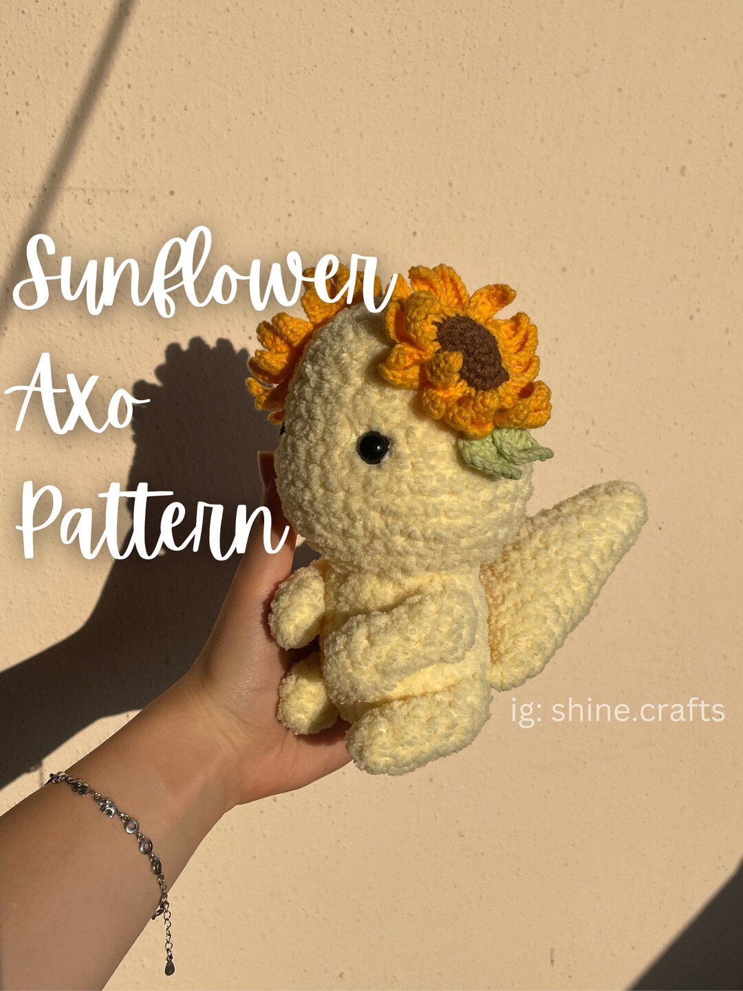 Sunflower Axolotl Crochet Amigurumi Pattern Axolotl Crochet - Etsy