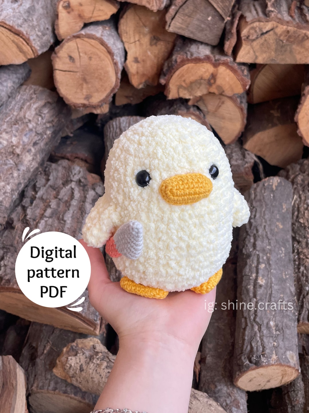 Duck With A Knife Amigurumi Crochet Pattern (PDF) - Etsy
