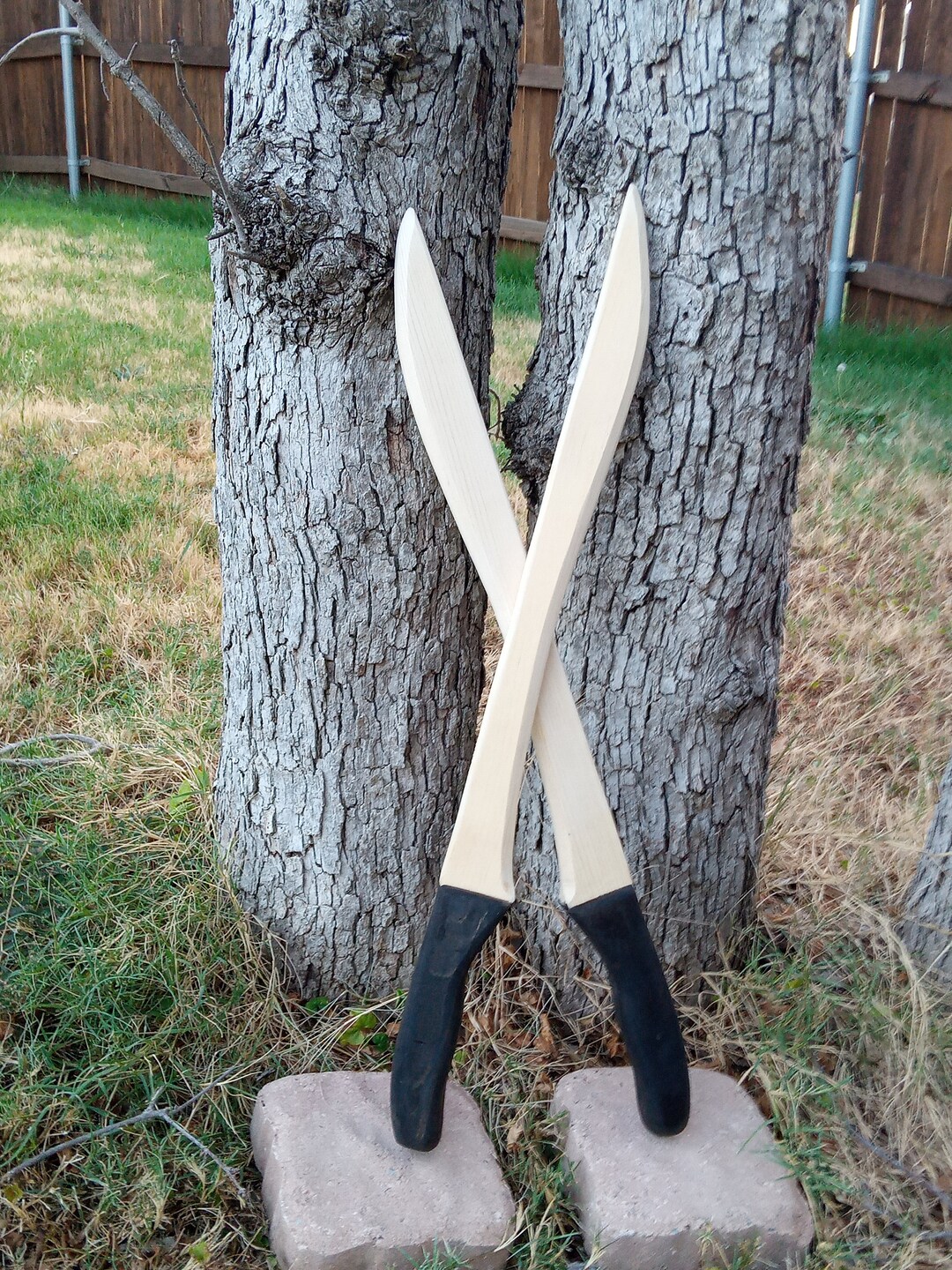 Two Simple Wooden Swords - Etsy