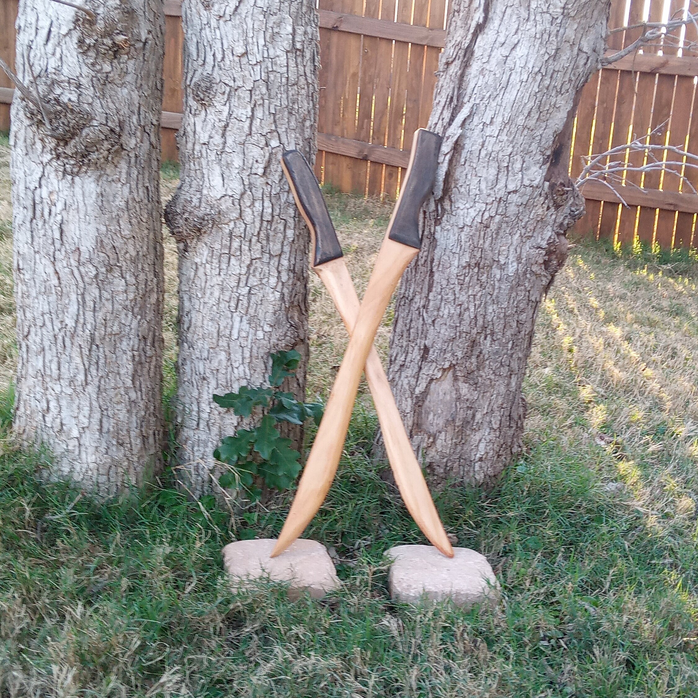 Two Simple Wooden Swords - Etsy