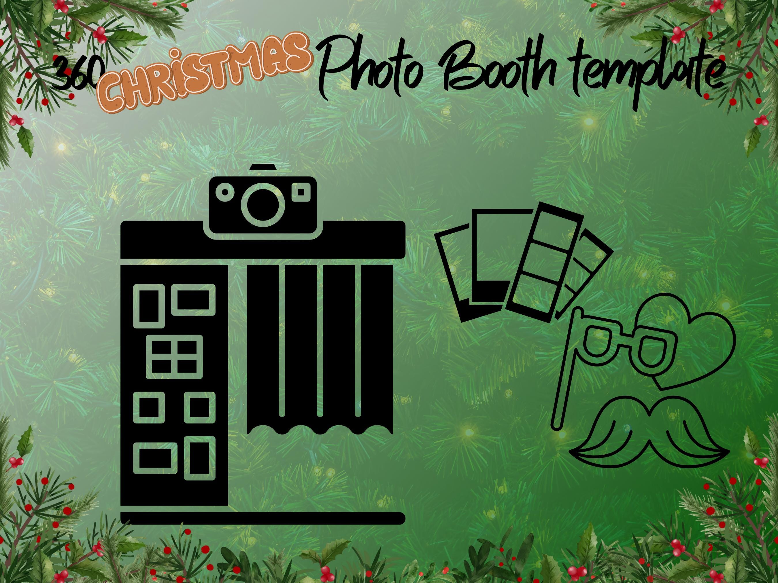 Christmas Photo Booth Template: Editable Graphic Design Layouts (4-in-1 ...