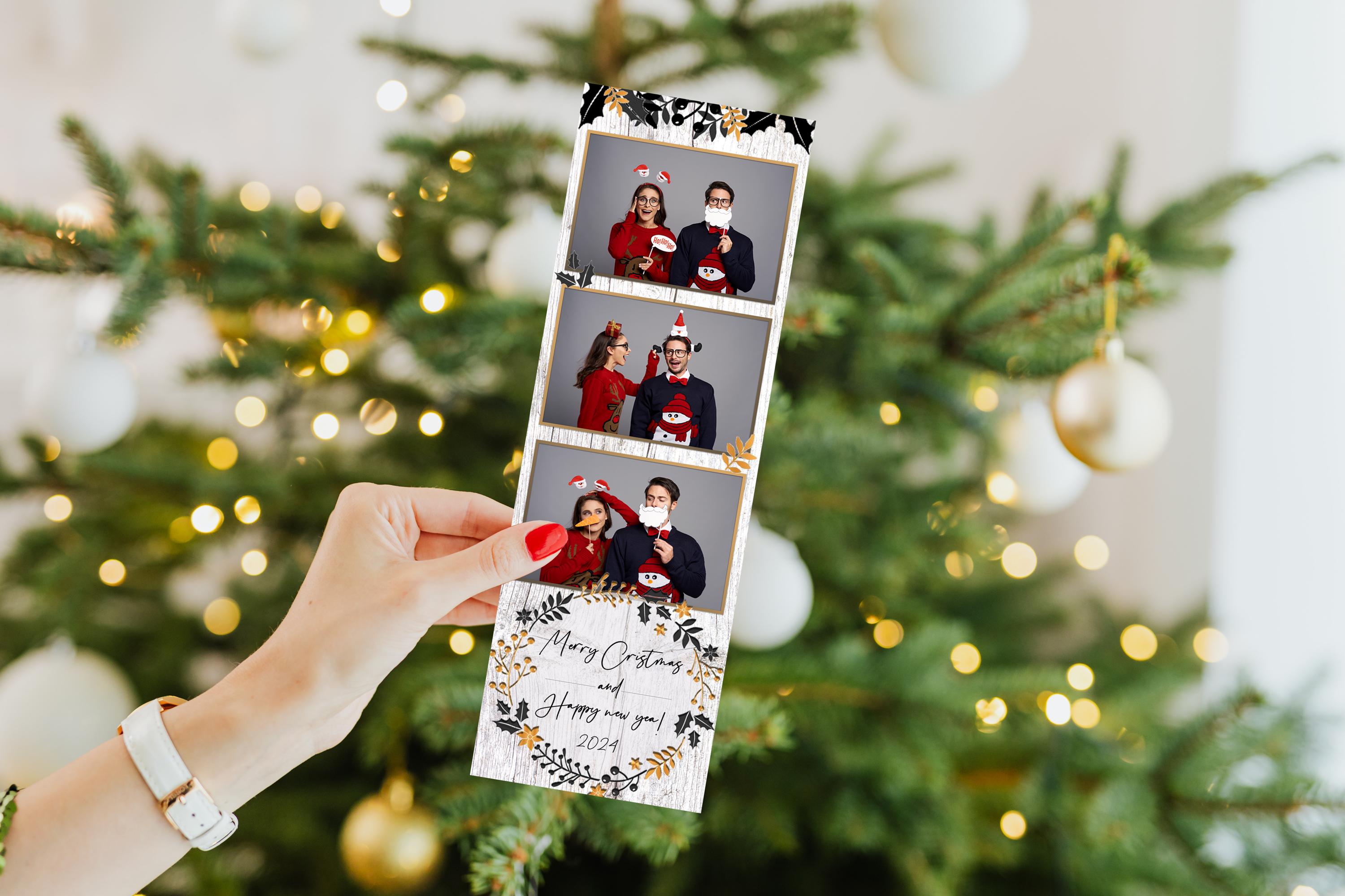 Christmas Photo Booth Template: 4-in-1 Graphic Layouts (digital ...