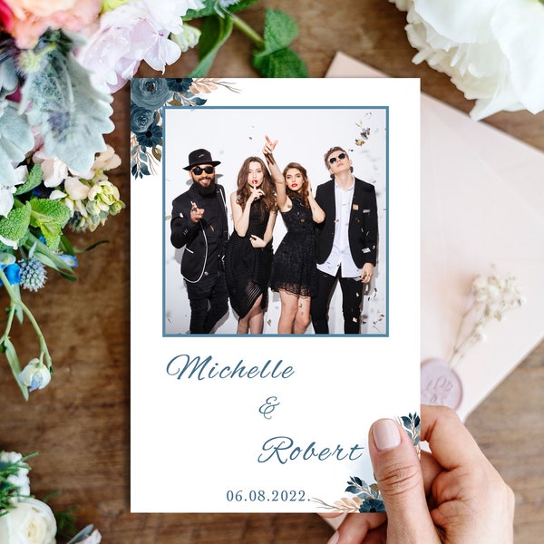Floral Wedding Photo Booth Template, Easily Editable and Downloadable ...