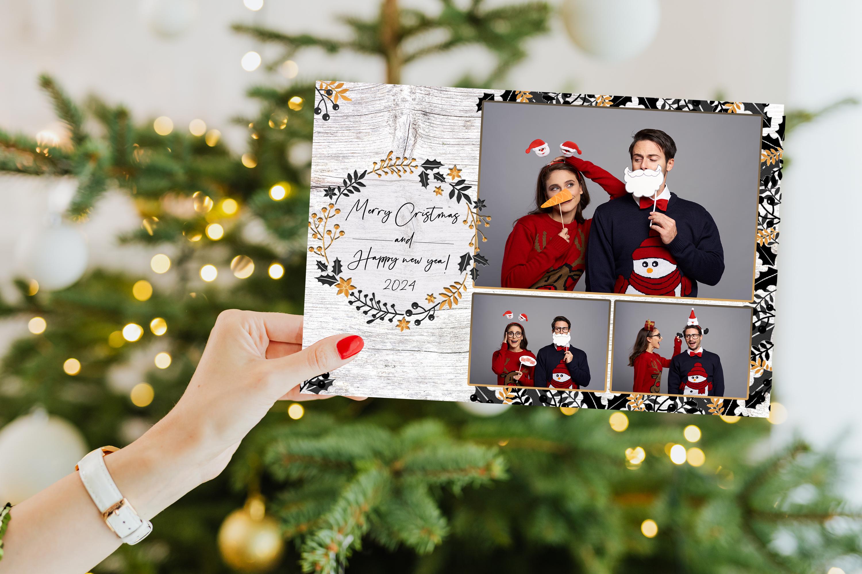 Christmas Photo Booth Template: 4-in-1 Graphic Layouts (digital ...