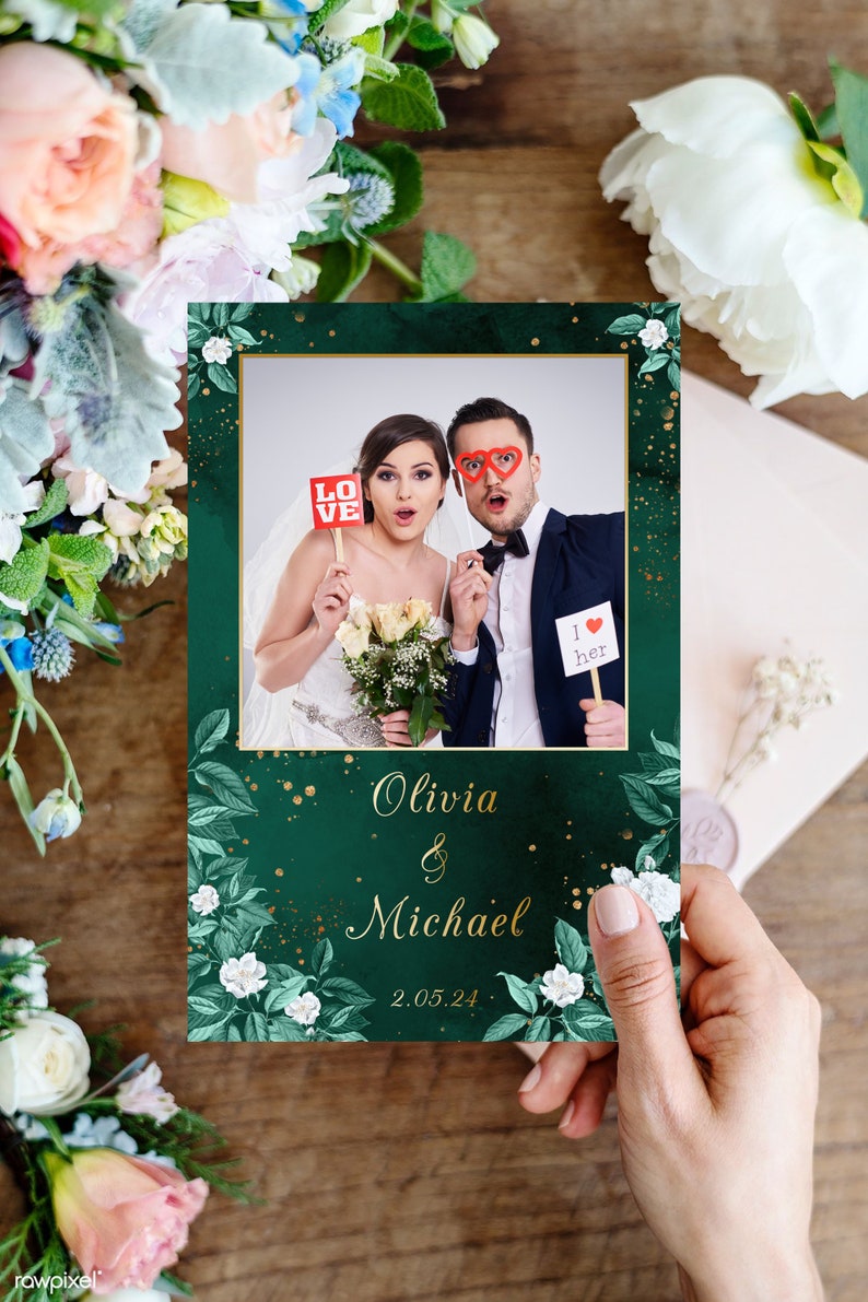 Floral Wedding Photo Booth Template, Easily Editable and Downloadable ...