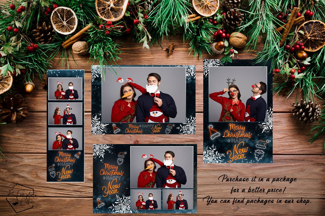 Christmas Photo Booth Template Packages, Easily Editable and ...