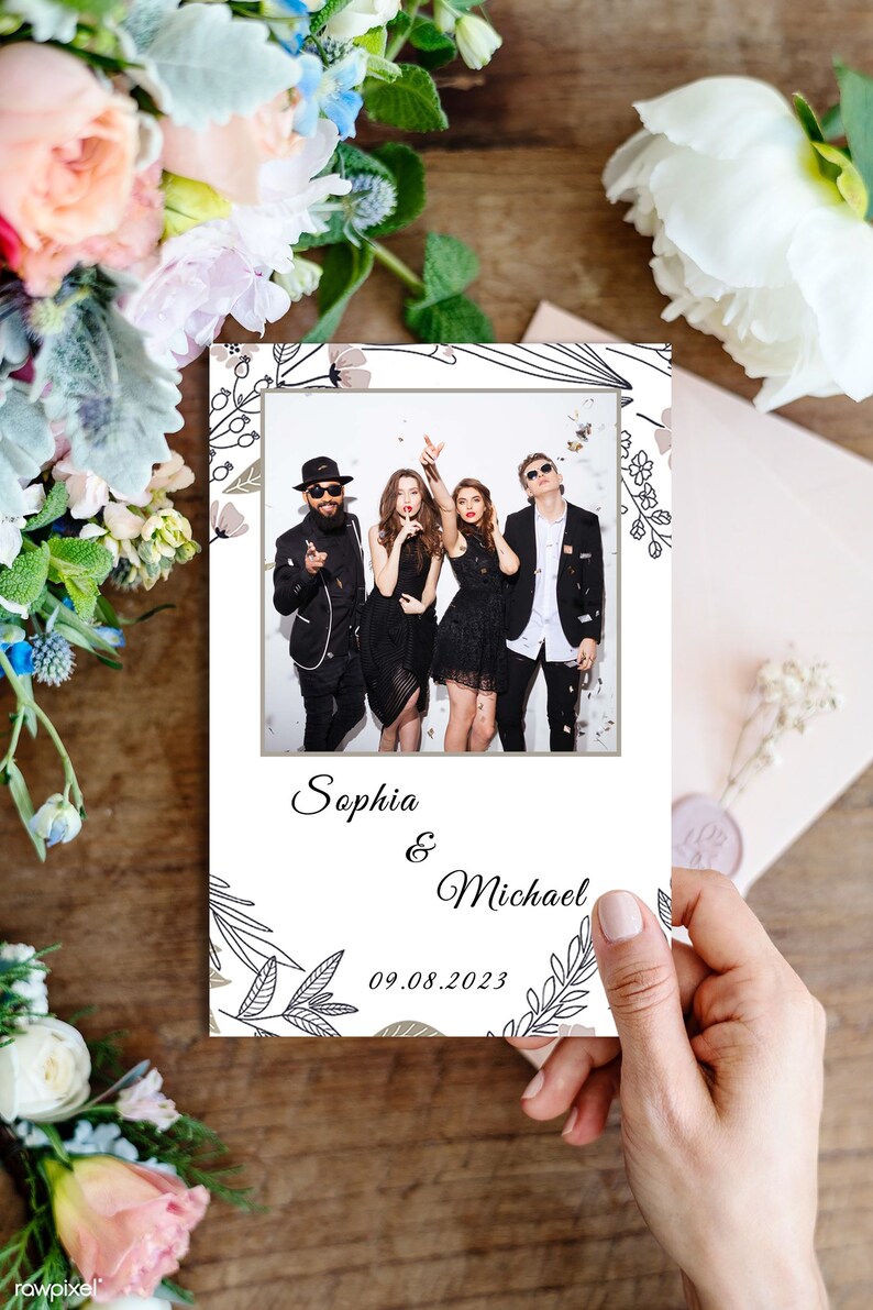 Wedding Photo Booth Template Package, Modern Elegant Template, PSD JPG ...