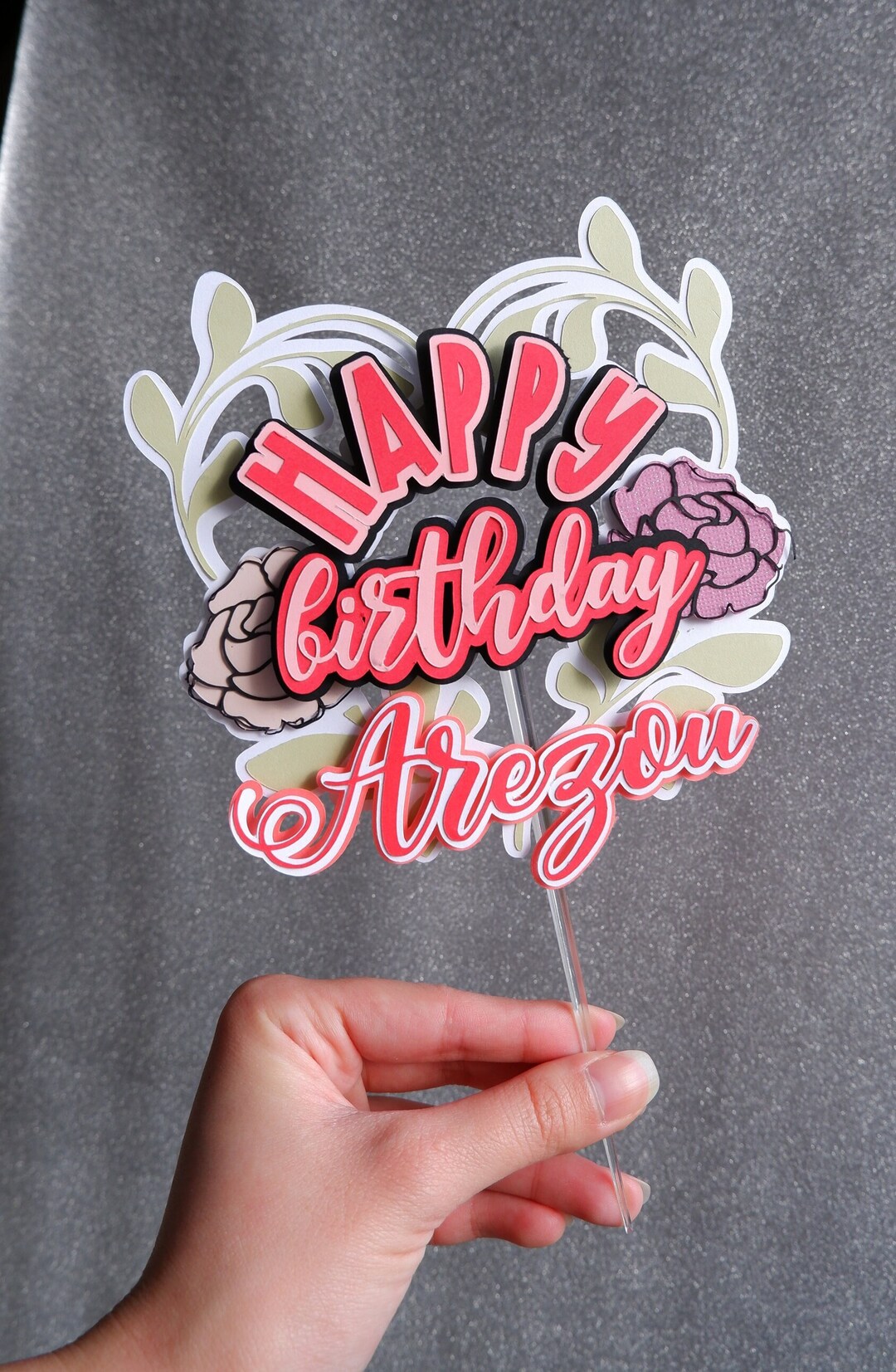 Birthday Cake Topper | Happy Birthday Cake Topper | Personalized Cake ...