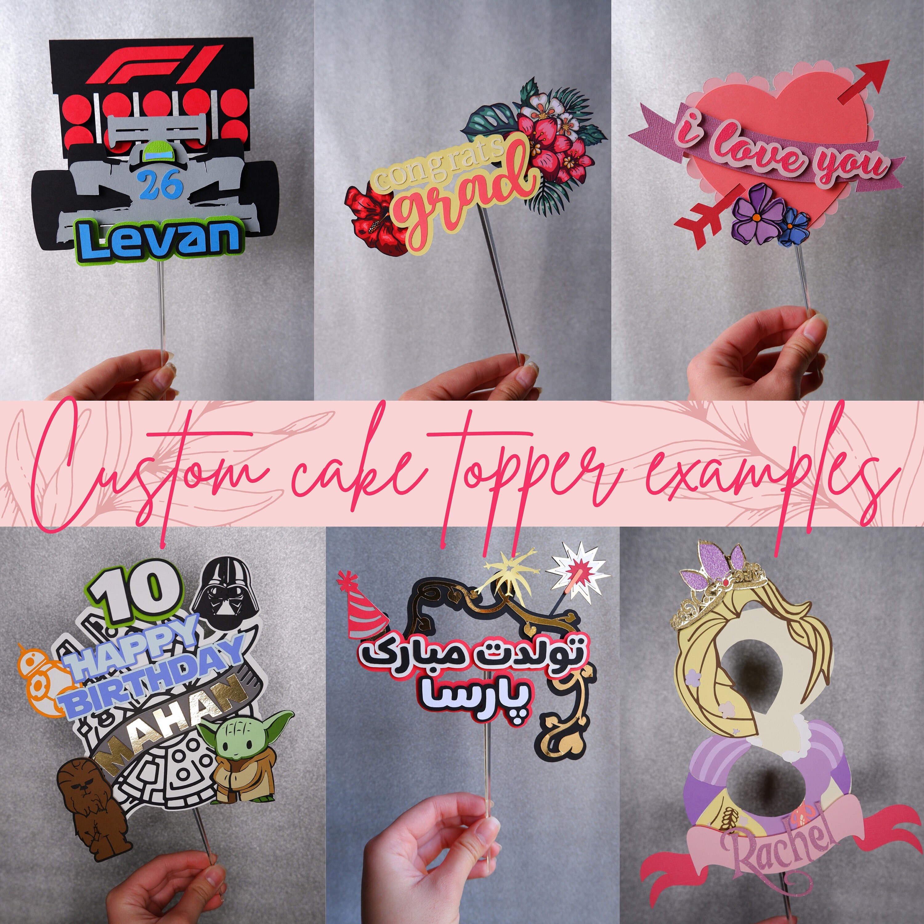 Custom Cake Topper, Birthday Cake Topper, Wedding Cake Topper, Cake ...