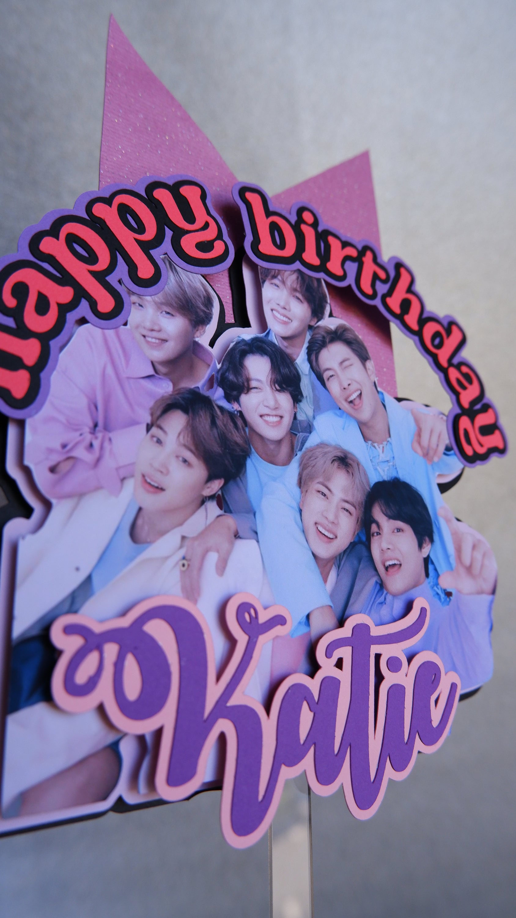 BTS Cake Topper, Birthday Cake Topper, Army BTS Birthday Topper ...