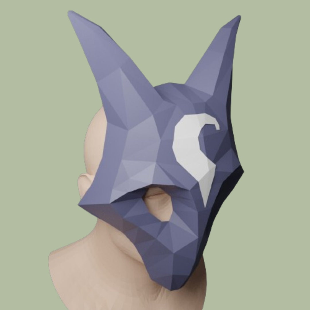 Low Poly Wolf Mask Papercraft: PDF SVG Template for 3D Paper - Etsy ...