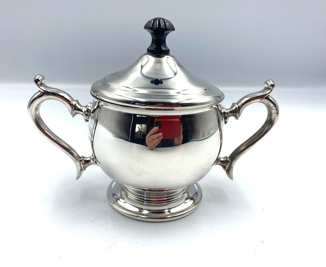 Vintage Raleigh Silver Plate and Bakelite Sugar Bowl C.1940 - Etsy