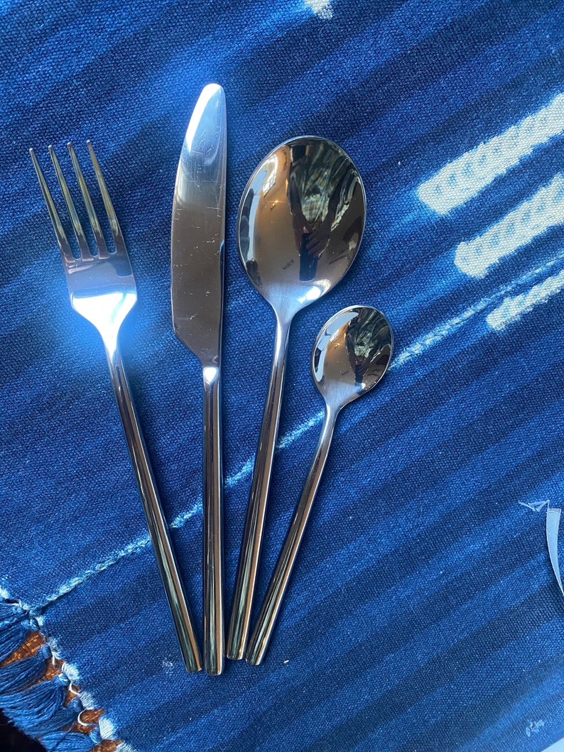 Manhattan Stainless Steel Cutlery/flatware. Setting for 6 in Minimalist ...