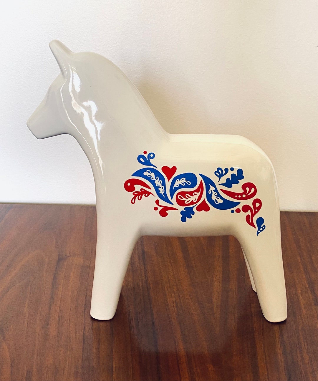 Vintage Ikea Large Ceramic Swedish Dala Horse C1990. - Etsy