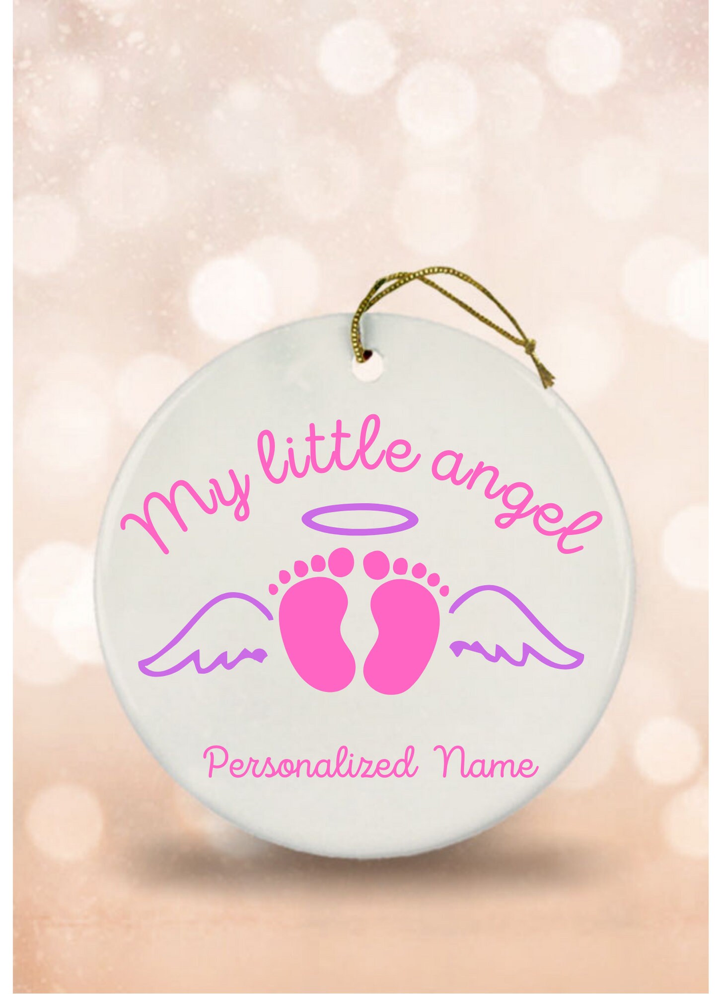 Personalized Baby Angel Ornaments Designed & Sold By Jason Miller