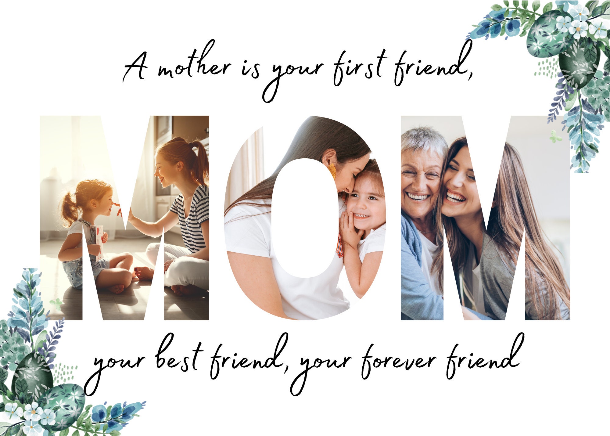 Editable Mother's Day Picture, Printable Mother's Day Photo for Frame ...