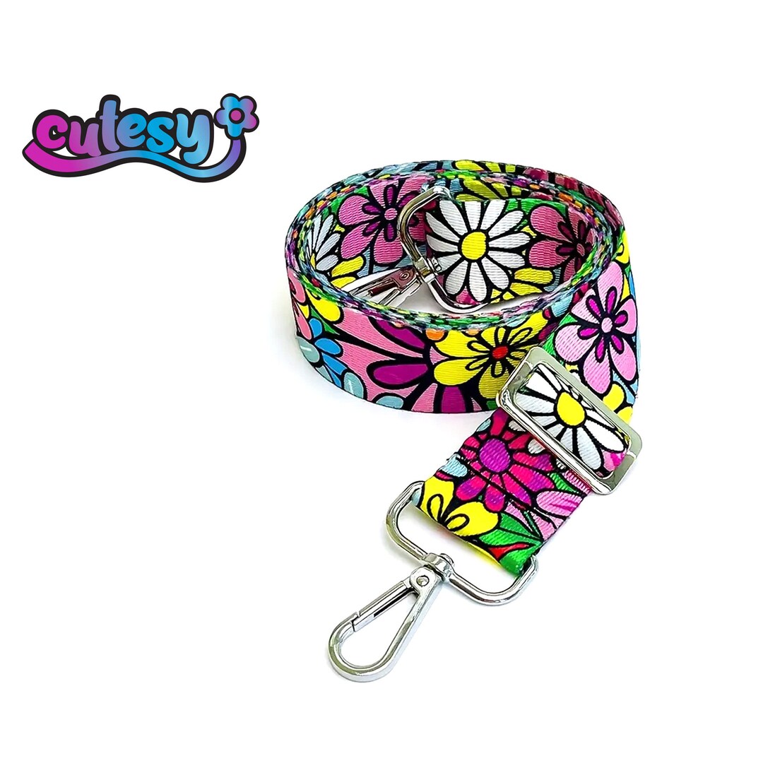 Psychedelic Floral Pattern Belt Strap - Etsy