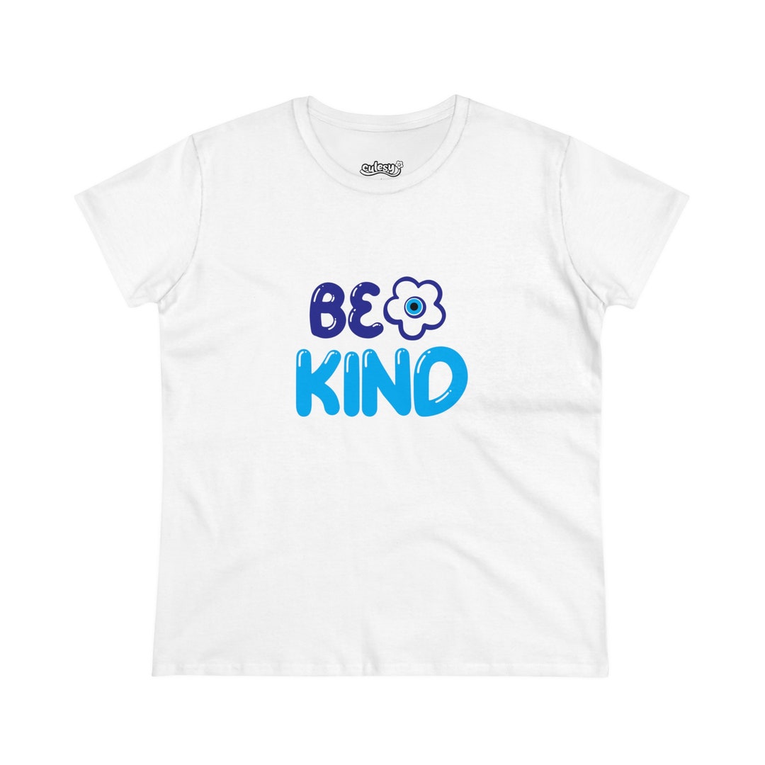 Cute Be Kind Design Girl's Midweight Cotton Tee - Etsy