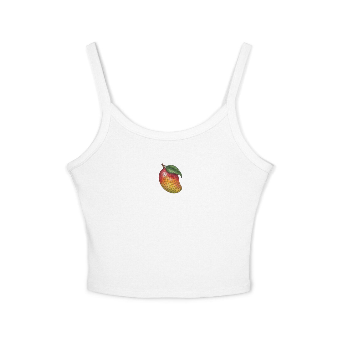 Pixel Art Mango Tank Top | Tiny Retro Fruit Graphic - Etsy