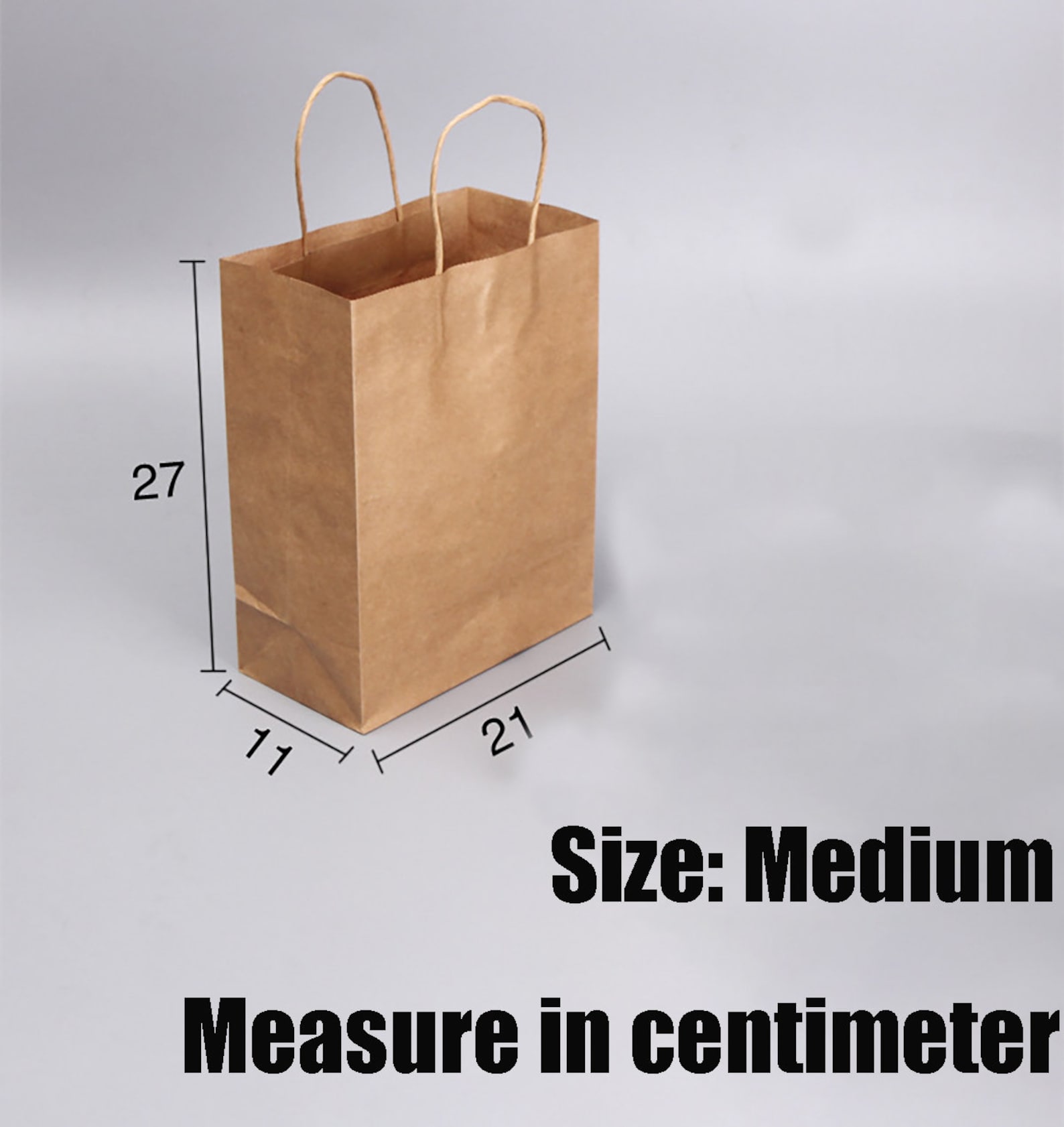 100 Pack White Kraft Paper Bags With Handle 3 Different Sizes - Etsy