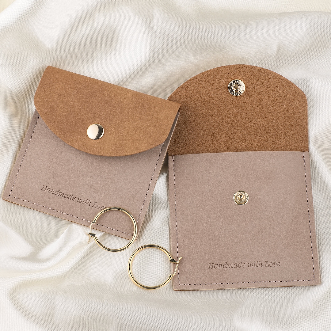 50 Custom Leather Jewelry Pouch, Personalized Jewelry Necklace Bag ...