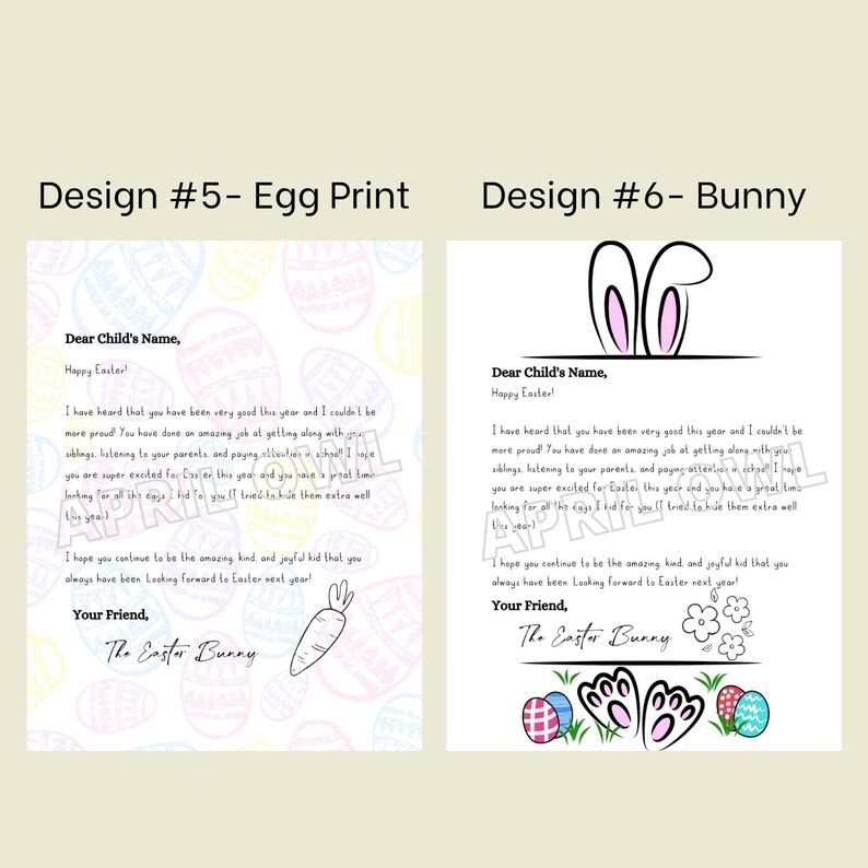 Custom Easter Bunny Letter - Etsy