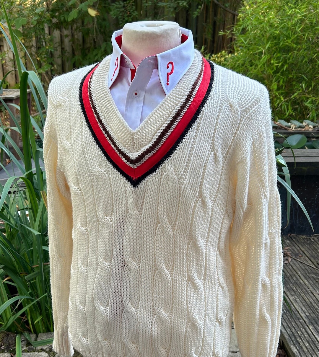 Replica Fifth Doctor Cricket Jumper - SEASON 19 - Doctor Who - Peter ...