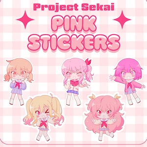 Project Sekai Pink Sticker Set - Etsy