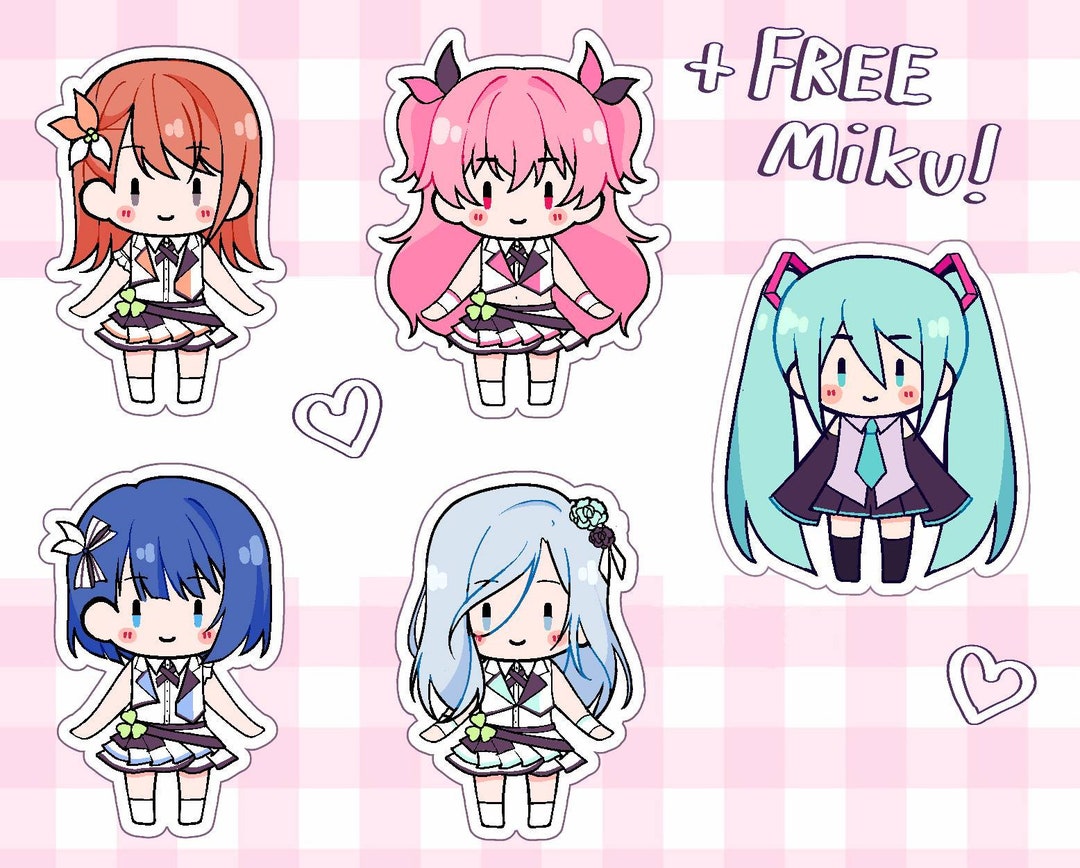 More More Jump Chibi Sticker Set project Sekai - Etsy