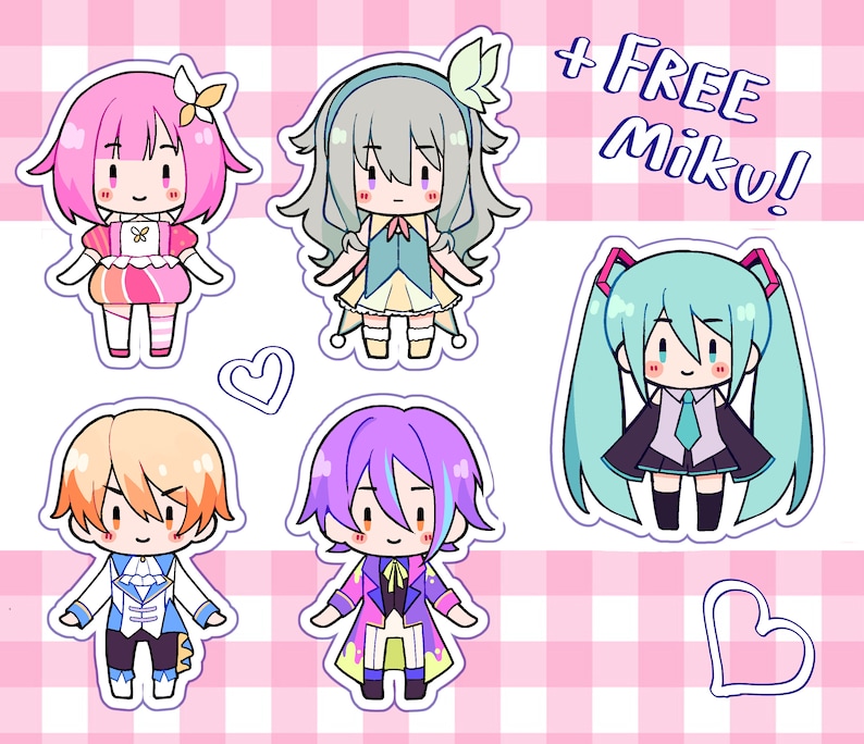 Wonderland X Showtime Chibi Sticker Set project Sekai - Etsy Singapore