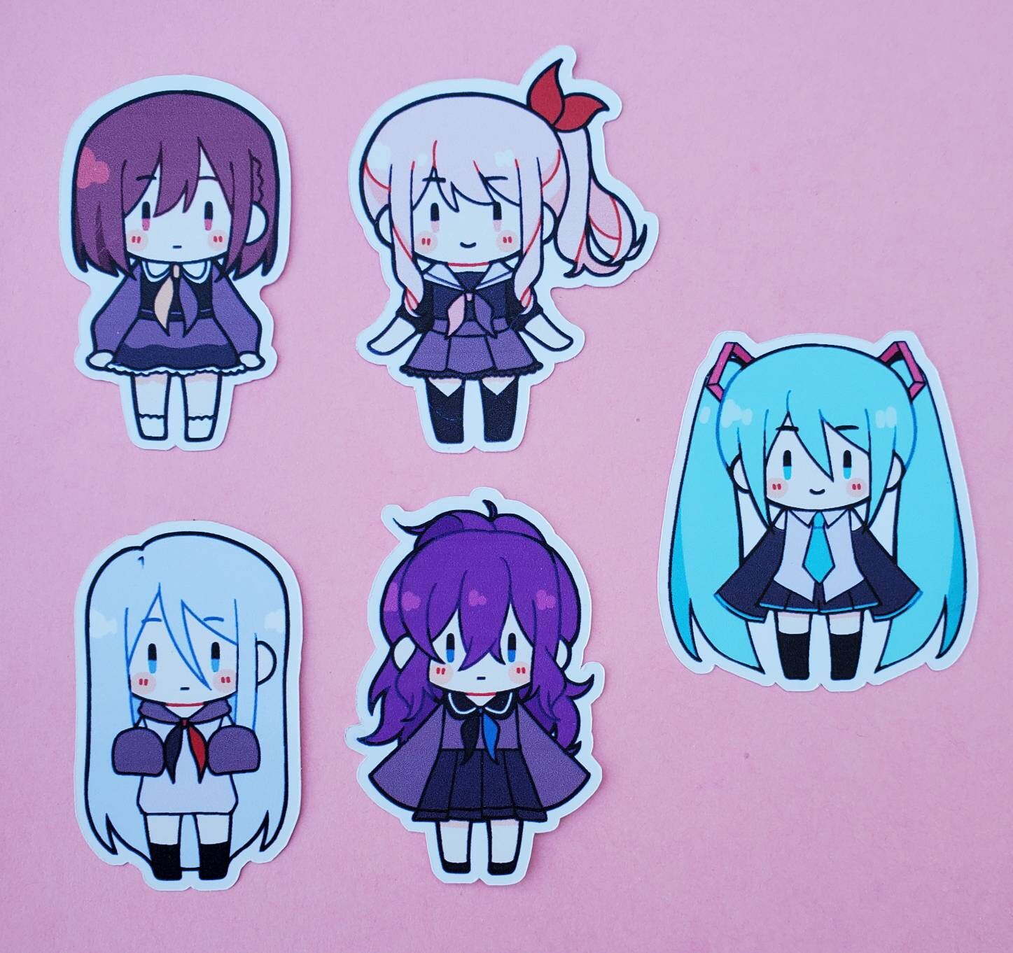 25-ji Chibi Sticker Set project Sekai - Etsy