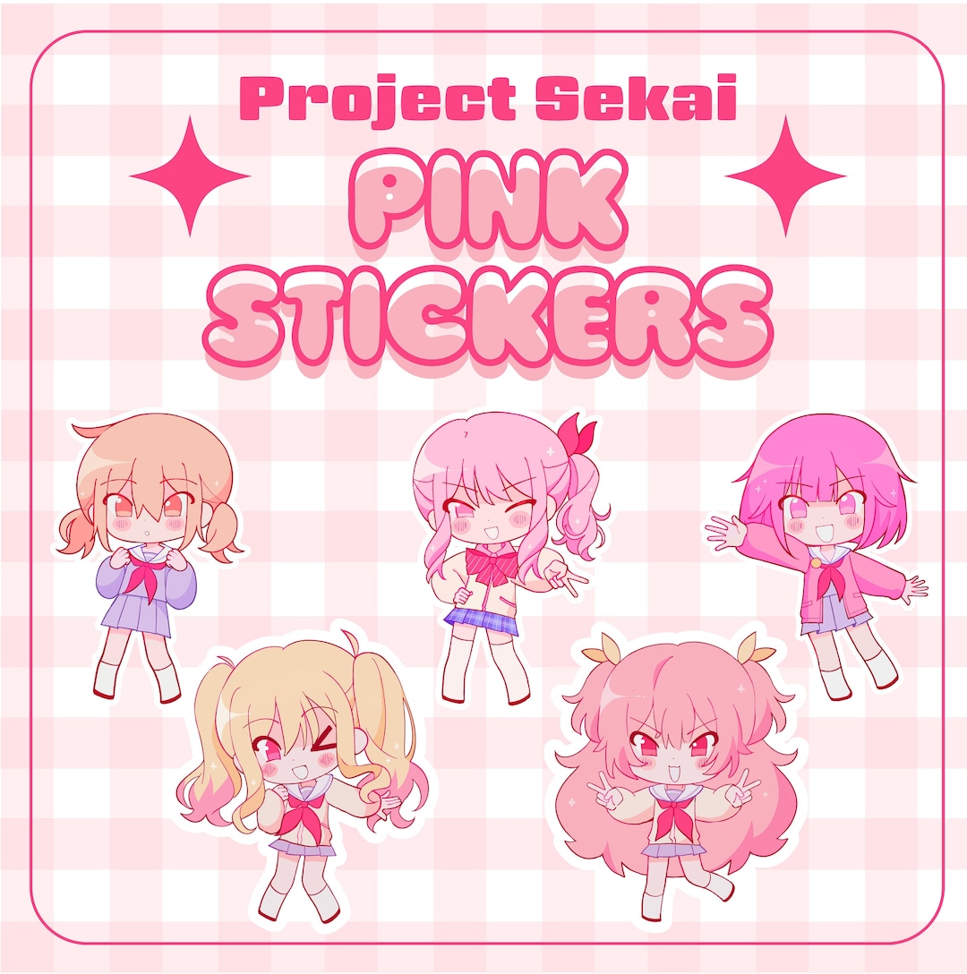 Project Sekai Pink Sticker Set - Etsy