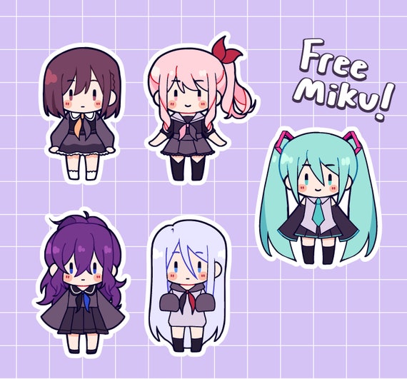 25-ji Chibi Sticker Set project Sekai - Etsy UK
