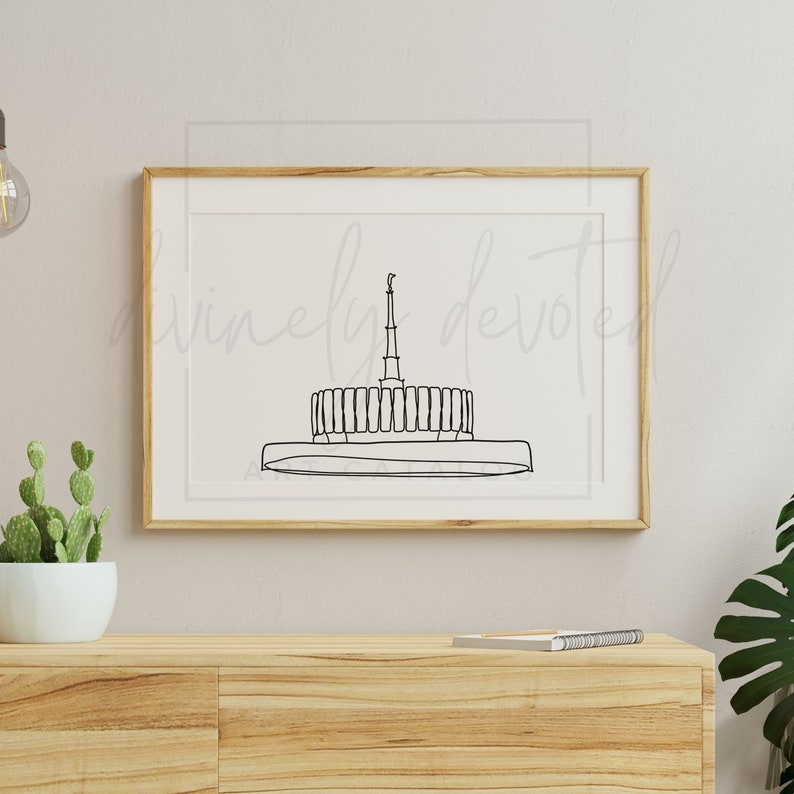 LDS Temple Drawing One Line Drawing Provo Utah Temple Wedding Artwork ...